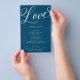 Modern Script Flourish, Dark Blue Paper Program | Zazzle