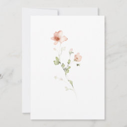 Modern Script Flower Garden Bridal Shower Invitation | Zazzle