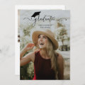 Modern script Graduate 2 Photo Graduation Invitation | Zazzle
