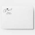Modern Script Graduate Black and White Graduation Envelope | Zazzle