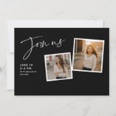 Modern Script Graduate Photo Collage Graduation Invitation | Zazzle