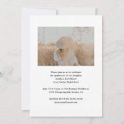 Modern Script Graduate Photo Graduation Invitation | Zazzle