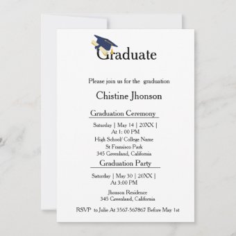 Modern,script graduation ceremony class Of 2023 Announcement | Zazzle
