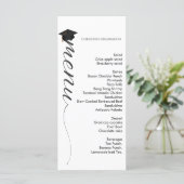 Modern script Graduation party dinner menu | Zazzle