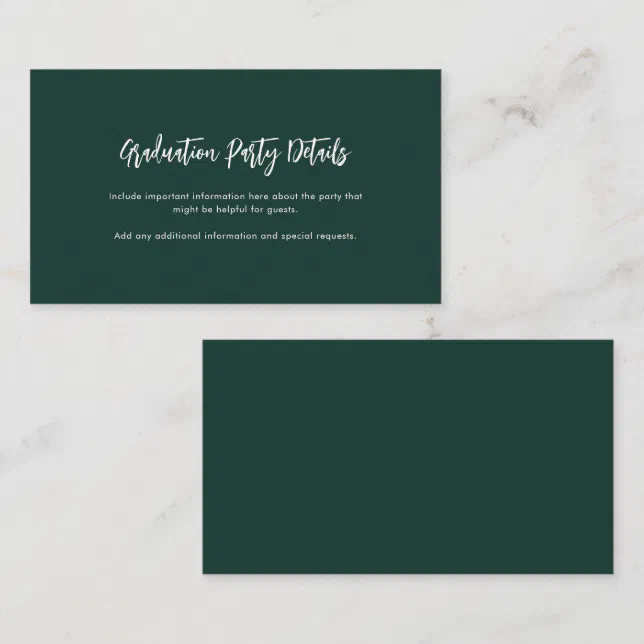 Modern Script Graduation Party Enclosure Card | Zazzle