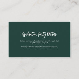 Modern Script Graduation Party Enclosure Card | Zazzle