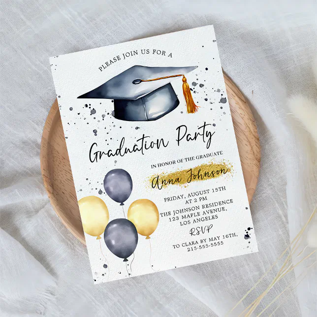Modern Script Graduation Party Invitation | Zazzle