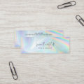 Modern Script Hair Stylist Beauty Salon Owner Mini Business Card | Zazzle
