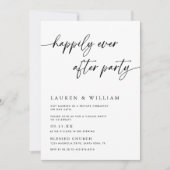 Modern Script Happily Ever After Party Wedding Invitation | Zazzle