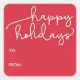 Modern Script Happy Holidays Gift Tag Sticker | Zazzle