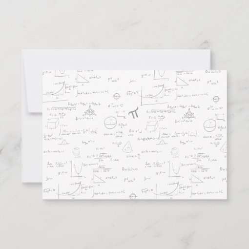 Modern Script Mathematics Formulas Graduation Thank You Card | Zazzle