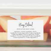 Modern Script Minimalist List of Ingredients Labels | Zazzle