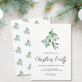 Modern Script Mistletoe Christmas Party Invitation | Zazzle