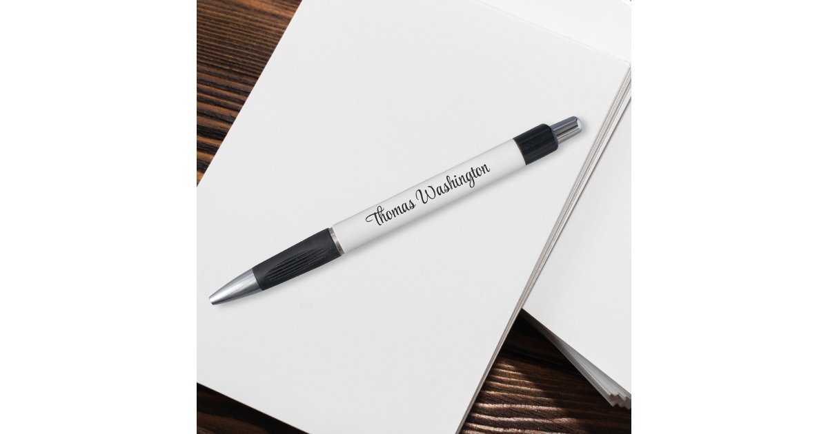 Modern Script Monogram Name Pen | Zazzle