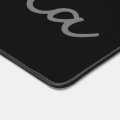 Modern Script Name Black Desk Mat | Zazzle