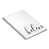 Modern Script Name Black Personalized Notebook | Zazzle