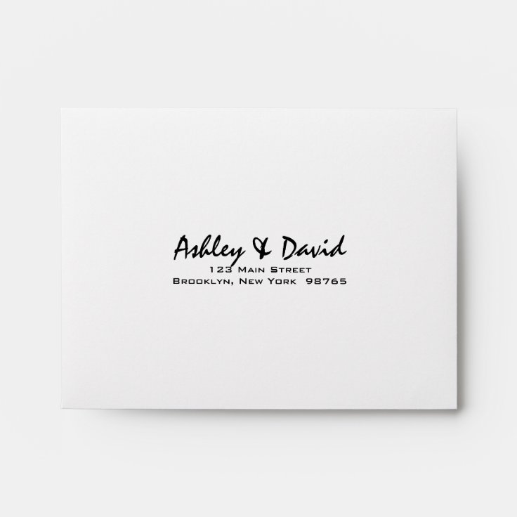 Modern Script Note Card Return Address Envelope | Zazzle