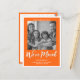 Modern Script Orange Moving Announcement Photo Postcard | Zazzle