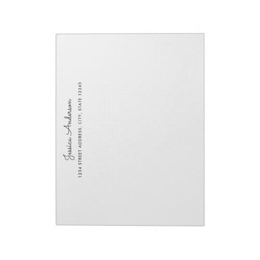 Modern Script Personalized Name Notepad | Zazzle