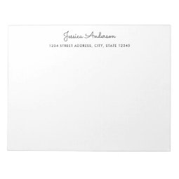 Modern Script Personalized Name Notepad | Zazzle