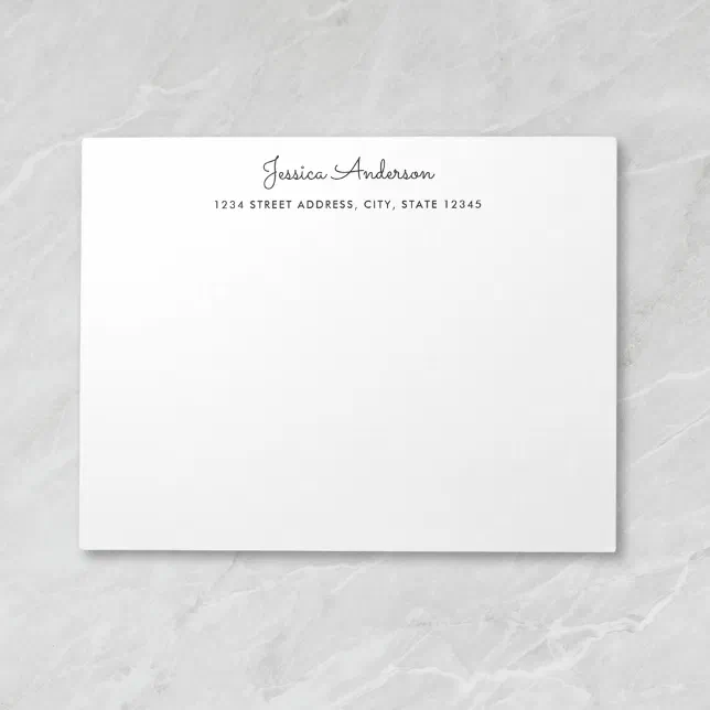 Modern Script Personalized Name Notepad | Zazzle