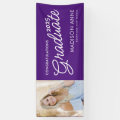 Modern Script Photo Graduation Purple Banner | Zazzle
