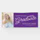Modern Script Photo Graduation Purple Banner | Zazzle