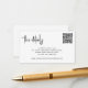 Modern script QR CODE modern RSVP details wedding Enclosure Card | Zazzle