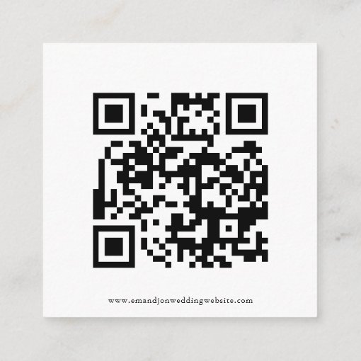 Modern Script QR Code Wedding Any Color RSVP Enclosure Card | Zazzle