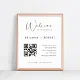 Modern Script QR Code Wedding Program Welcome Sign | Zazzle