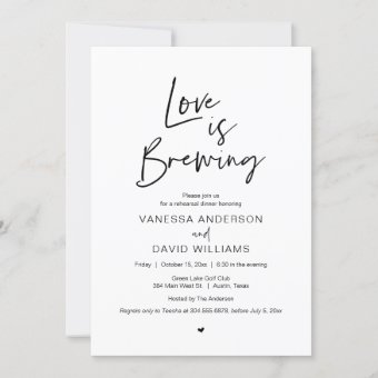 Modern Script, Rehearsal Dinner and Party Invitation | Zazzle