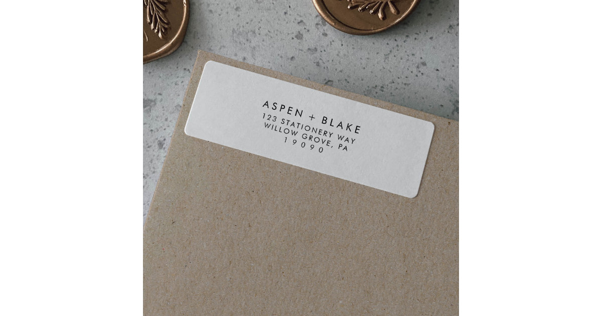 Modern Script Return Address Label | Zazzle