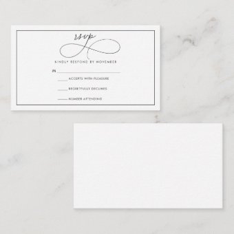 Modern Script RSVP Card | Zazzle