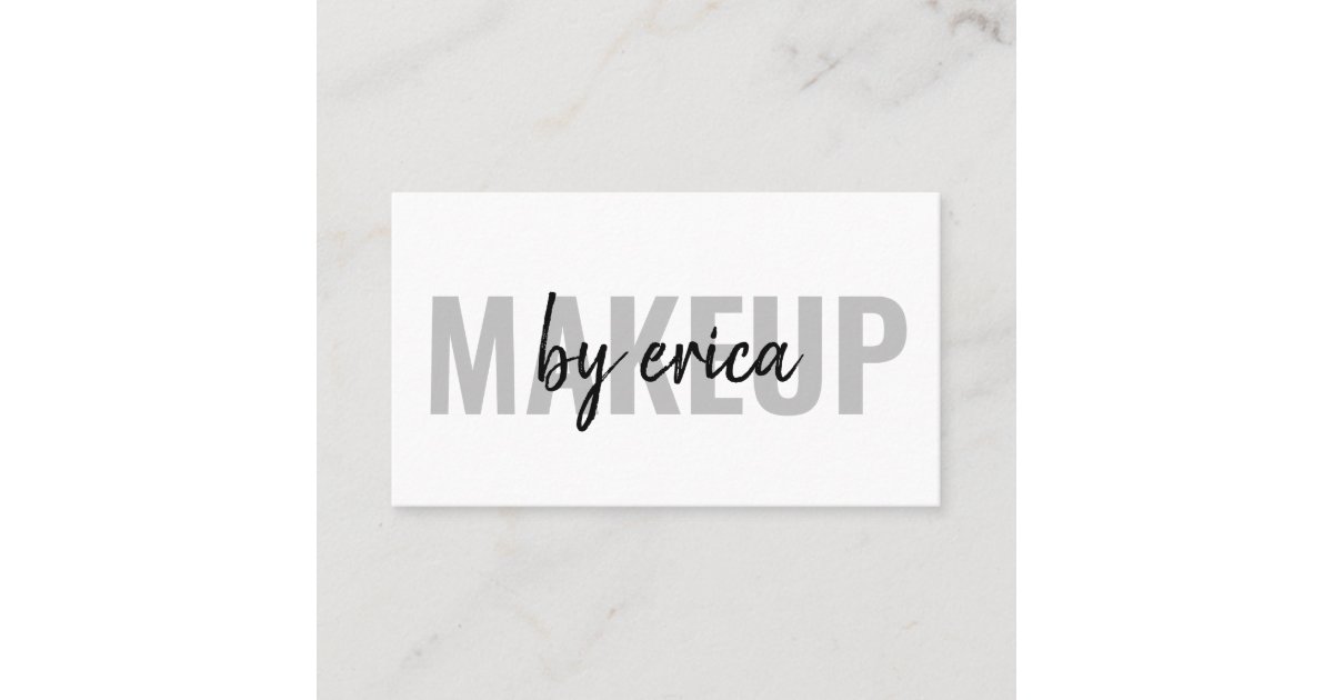 Modern Script Signature Makeup Artist Business Card | Zazzle