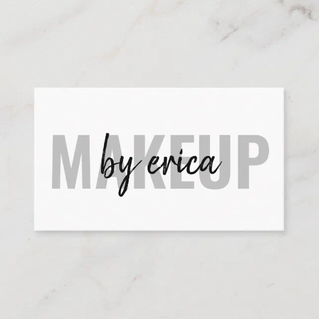Modern Script Signature Makeup Artist Business Card | Zazzle