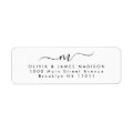 Modern Script Swash Monogram Couple Stationery Label | Zazzle