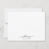 Modern Script & Swash Monogram Couple Stationery Note Card | Zazzle