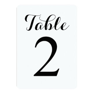 Table Number 2 Invitations & Announcements | Zazzle