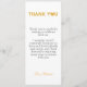 Modern script thank you message note menu | Zazzle