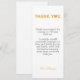 Modern script thank you message note menu | Zazzle