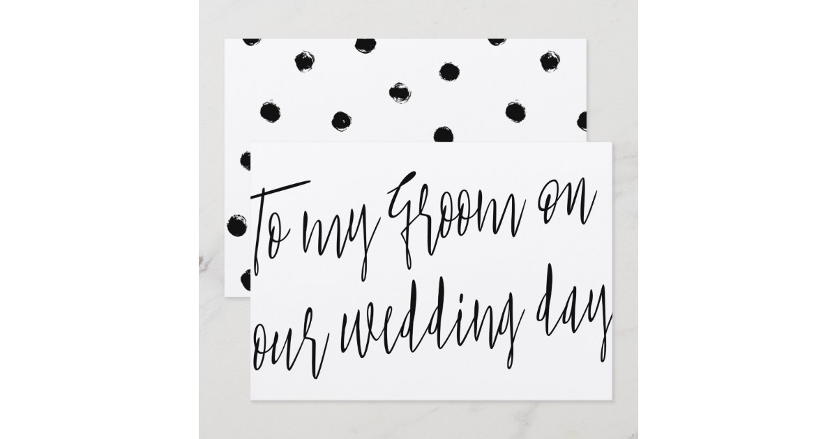 Modern Script To my groom on our wedding day Invitation | Zazzle
