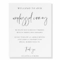 Modern Script Unplugged Ceremony Wedding Sign | Zazzle