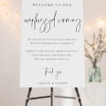 Modern Script Unplugged Ceremony Wedding Sign | Zazzle