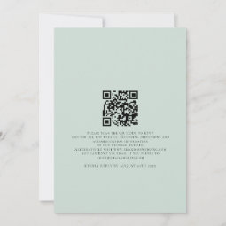 Modern Script We Do Mint QR Code Wedding Invitation | Zazzle
