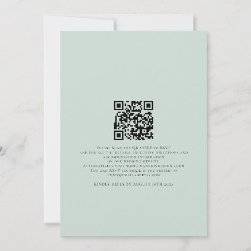 Modern Script We Do Mint QR Code Wedding Invitation | Zazzle