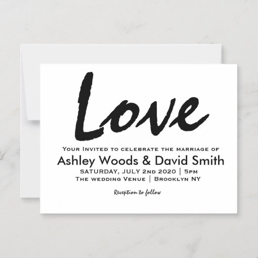 Modern Script Wedding Invitation | Zazzle
