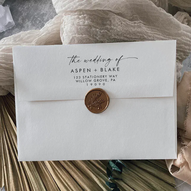 Modern Script Wedding Invitation Envelope | Zazzle