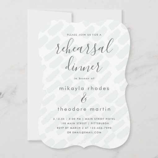 Modern Script Wedding Rehearsal Dinner Card | Zazzle