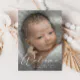 Modern Script Welcome Baby Photo Birth Details Thank You Card | Zazzle
