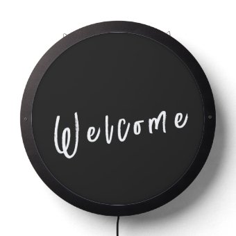 Modern Script Welcome LED Sign | Zazzle
